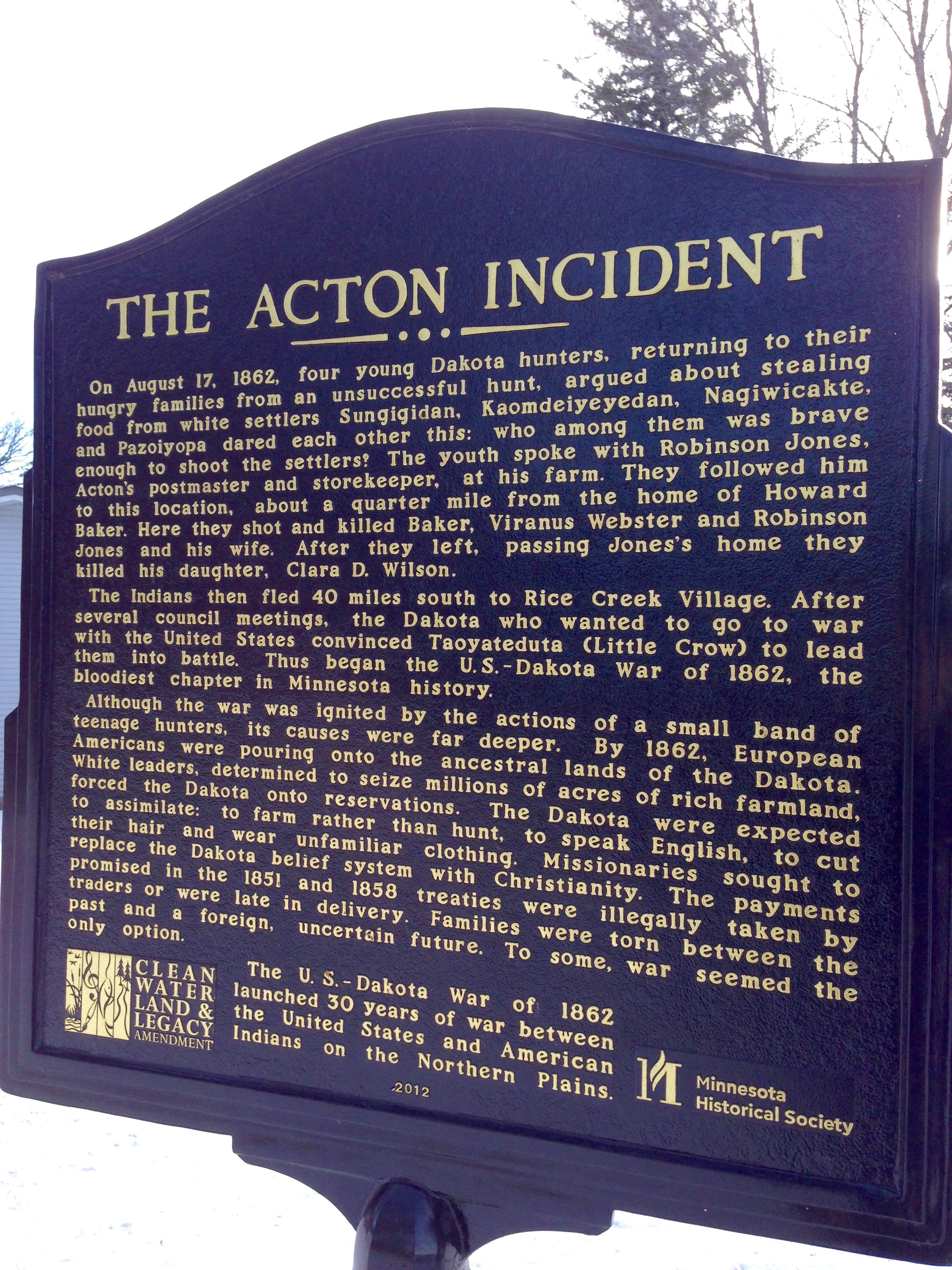 On The Sioux Trail: Acton Township | Circle to Circle